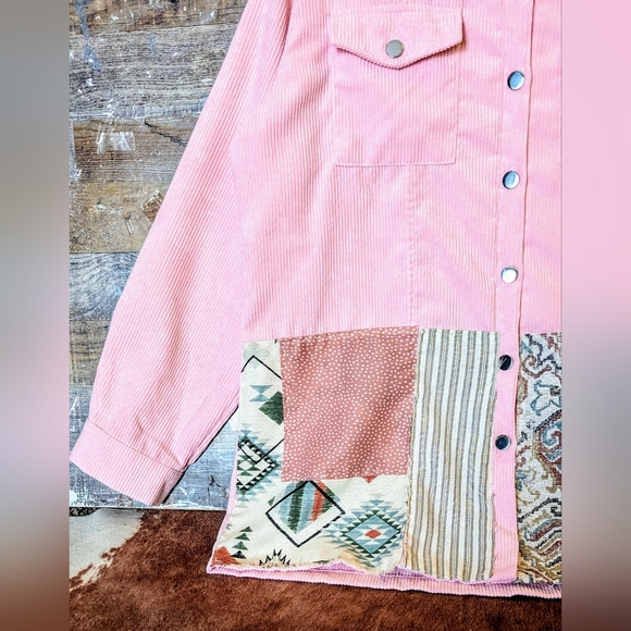 Original Design Shacket | Tops | New Handcrafted Pink Cordoroy Shacket ...